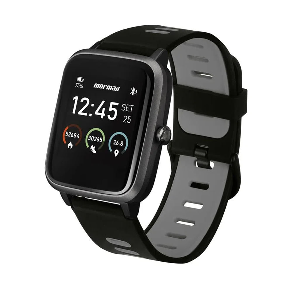 Relógio Mormaii Smartwatch Life GPS Preto e Cinza Relógio Mormaii Smartwatch Life GPS Preto e Cinza